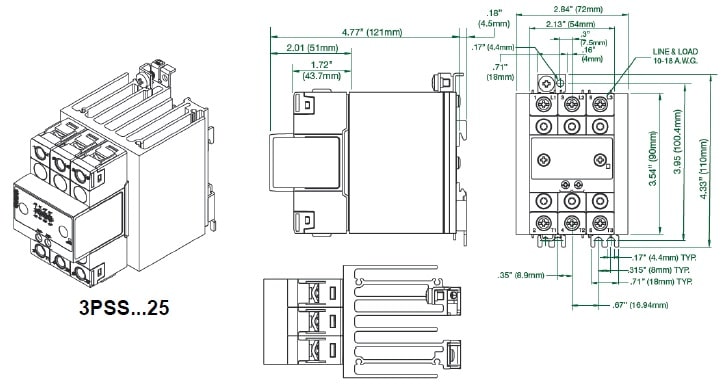 2 & 3 Pole Solid State Relays with Integrated Heatsinks - MPI Morheat